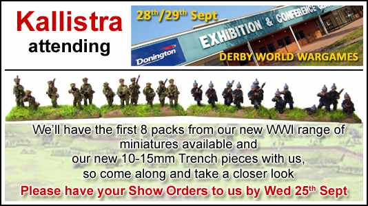 [TMP] Kallistra Attending Derby World Wargames at Castle Donington