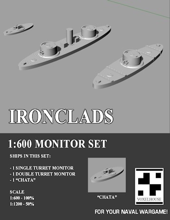[TMP] Ironclads - 1:600 Monitor Set Released